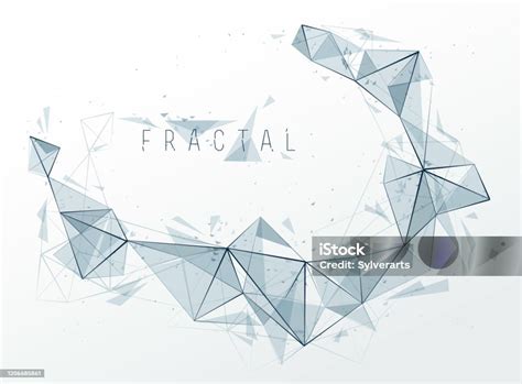 과학 및 기술 3d 메쉬 추상 벡터 배경 연결된 그물 라인 프랙탈 디자인 동적 모션의 낮은 폴리 다각형 요소 0명에 대한 스톡 벡터 아트 및 기타 이미지 Istock