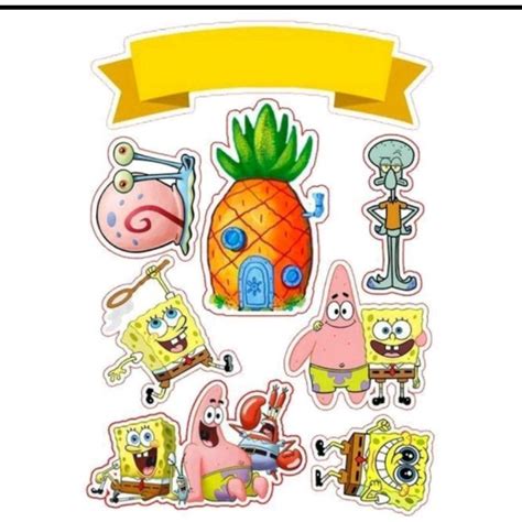 Spongebob Topper Spongebob Cake Topper Spongbob Topper Shopee Singapore