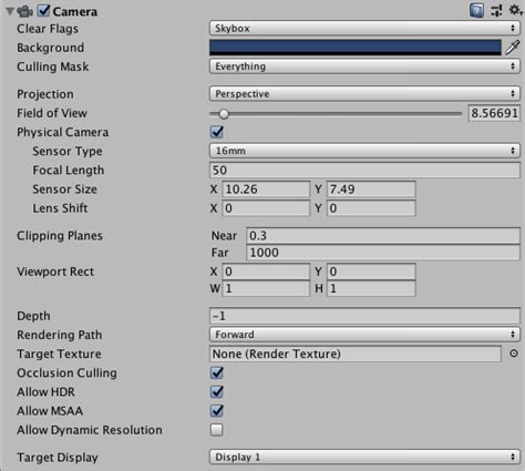 Unity Manual Camera