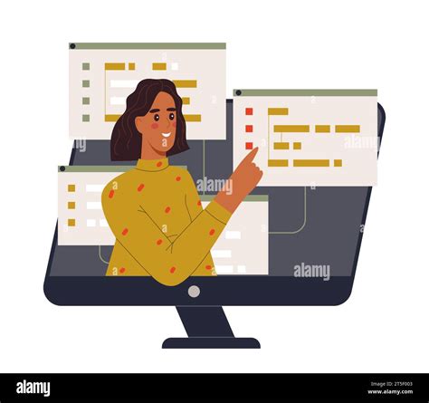 Person Inside Computer Vector Concept Stock Vector Image And Art Alamy