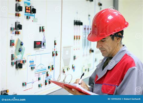 Engineer In Control Room Stock Image Image Of Concentration 15995203
