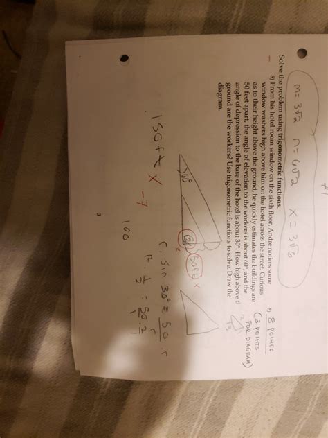 Solved Me Solve The Problem Using Trigonometric Functions S Chegg
