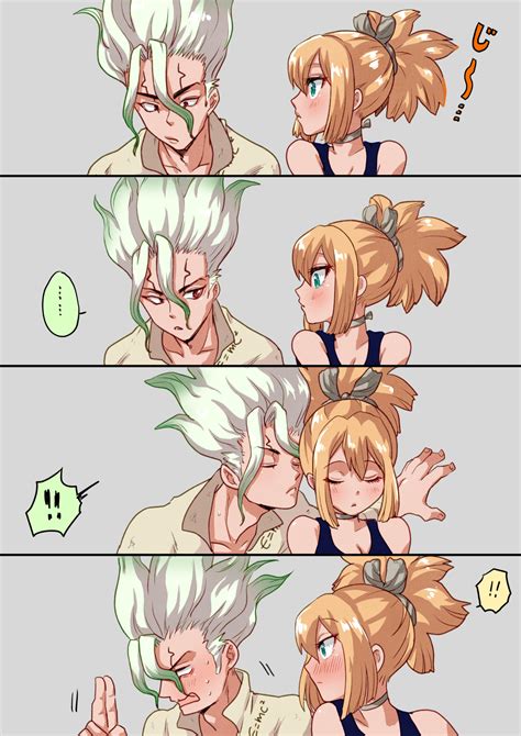 Kohaku And Ishigami Senkuu Dr Stone Drawn By Eeeiccs Danbooru