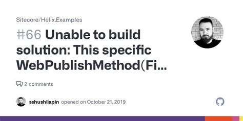 Unable To Build Solution This Specific Webpublishmethodfilesystem Is