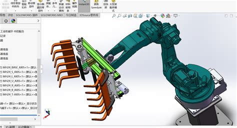 新型工业机械手solidworks 2018模型图纸下载 懒石网