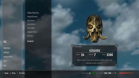 Konahrik Skyrim Id Spawn Commands Value And Weight Tbm Thebestmods
