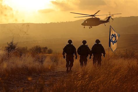 Israeli Soldiers Returning Home With Israeli Flags Premium Ai