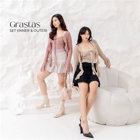 Jual Gurlbucket Grastas Set Atasan Outer Set Knit Pakaian Wanita Shopee Indonesia