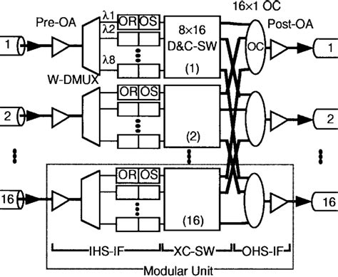architecture of 320 gbit s optical path cross connect system dandc sw