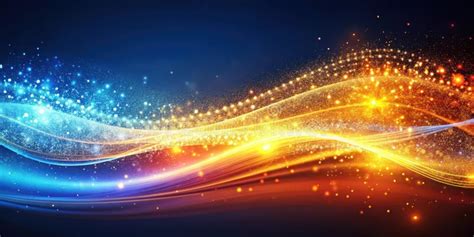 Abstract Sparkling Wave Background With Glowing Particles And Dynamic Energy Generative Ai