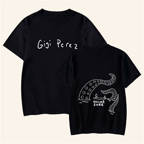 Gigi Perez Merch Sailor Song Black Tshirt Music Lover Present Ideas For