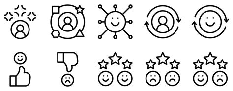 Customer Experience Line Style Icon Set Collection 35151696 Vector Art