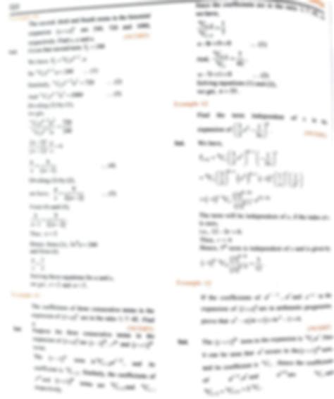 Solution Binomial Theorem Class 11 Maths Formulas And Solved Questions