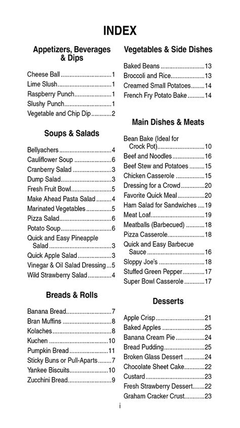 Index Cookbook Specialists