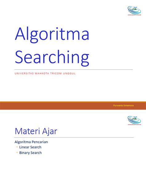 Integrasi Algoritma Searching Pencarian Dan Penerapannya Pdf