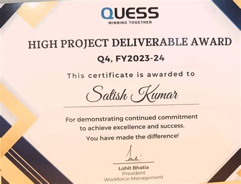 Satish Kumarr M On Linkedin I Am Glad For The Appreciation And Enthused To Stay Determined For