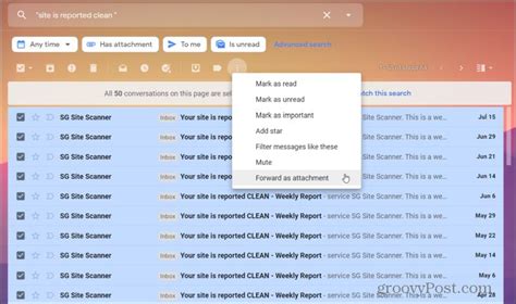 how to forward multiple emails in gmail