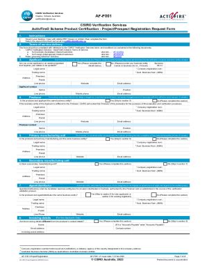 Fillable Online CSIRO Verification Services ActivFire Scheme Product