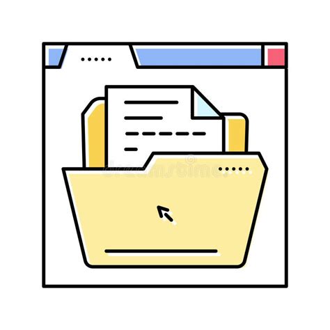 Web Document File Color Icon Vector Illustration Stock Vector