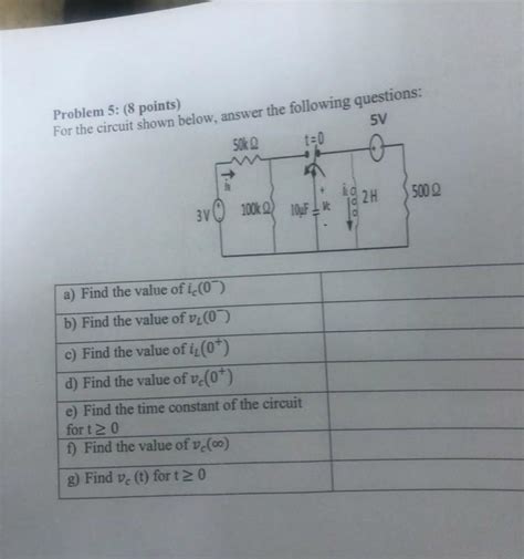 Solved Problem 5 8 Points The Following Questions For