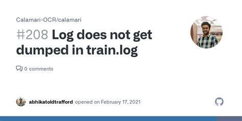 log does not get dumped in train log · issue 208 · calamari ocr