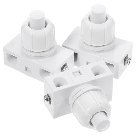 3pcs Self Locking Push Switch Button Household Push Button Switch