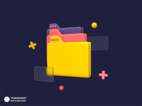 Premium PSD Document Folder Icon Isolated D Render Illustration