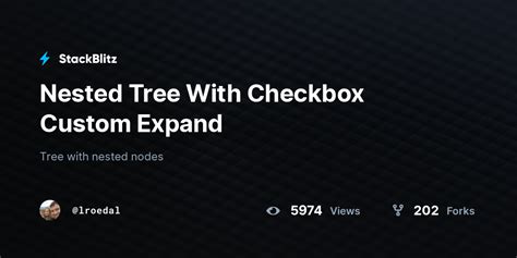 Nested Tree With Checkbox Custom Expand Stackblitz