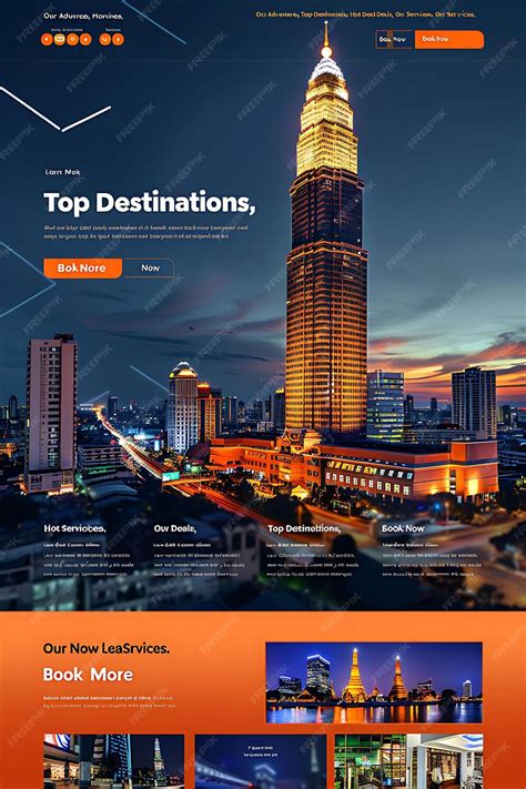 premium photo bangkok tour with parallax scrolling effect