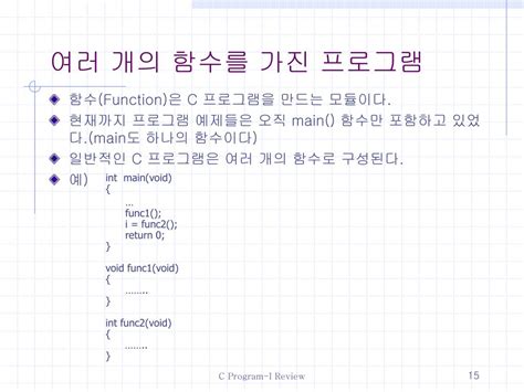 Ppt 기타 자료형 Data Type 상수 강제 데이터 형 변환 C 언어에서 함수의 사용 프로그램의 모듈화 함수 개념