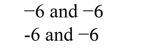 Fontspec Font For The Minus Sign Created By 6 Hyphen In Math Mode