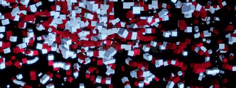 Space Colorful Blocks Exploding High Quality Digital Render Stock