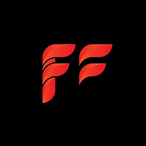 Vector Gradient Ff Logo Design Template Premium Vector