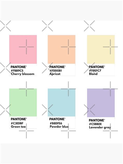 Pastel Rainbow Pantone Color Swatch Canvas Print For Sale By