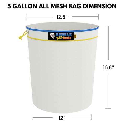 Hash Bags Bubble Bag Dude 5 Gallon 5 Bag Kit All Mesh Bubble Hash