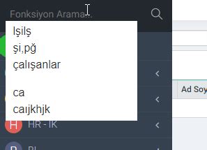 Binding Jquery Autocomplete Dropdown List To Menu Items Stack Overflow