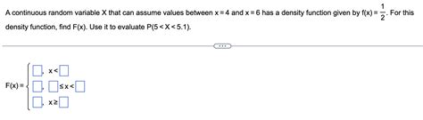 solved a continuous random variable x that can assume values