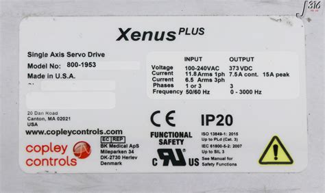 29865 Copley Controls Single Axis Servo Drive Xenus Plus 800 1953