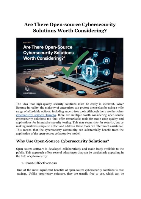 Ppt Are There Open Source Cybersecurity Solutions Worth Considering Powerpoint Presentation