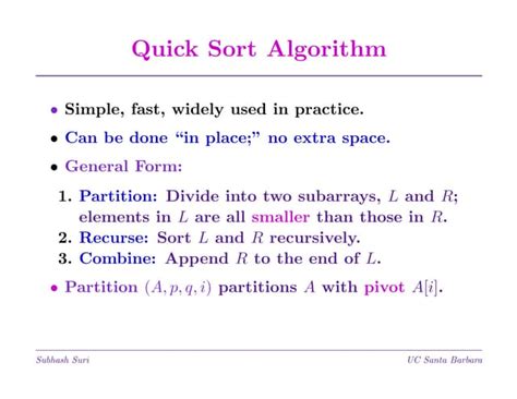 Quick Sort Algorithn Pdf