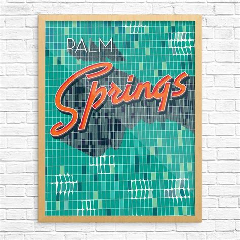 Palm Springs Sign Print Mid Century Modern Palm Springs Spring Sign