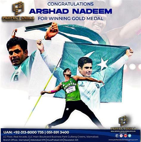 Malik Awais Rehman Awan On Linkedin Olympicchampion Proudmoment Pakistan Arshadnadeem