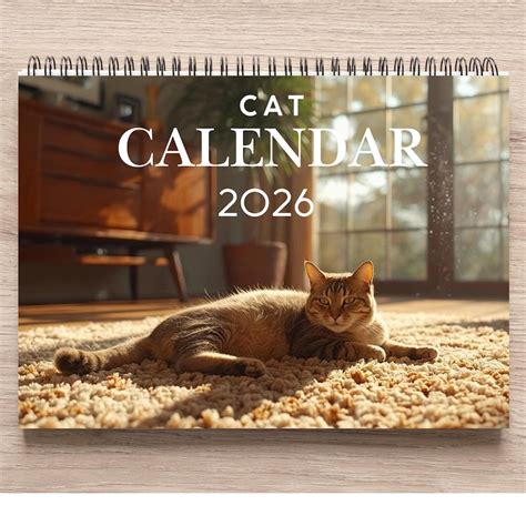 Cat 2026 Wall Calendars Etsy