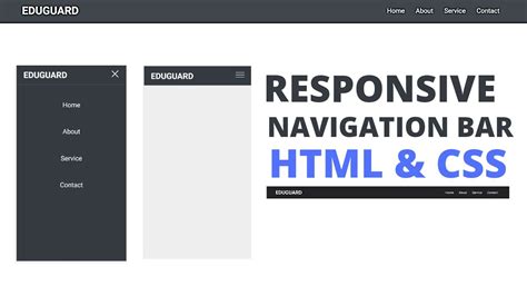 How To Create Responsive Navigation Bar Using Html Css And Javascript Animated Navigation