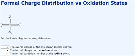 Solved By An EXPERT Formal Charge Distribution Vs Oxidation StatesFor The Chegg Com