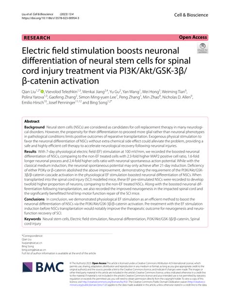 Pdf Electric Field Stimulation Boosts Neuronal Differentiation Of