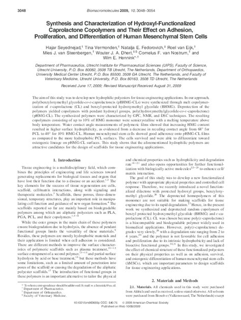 Pdf Synthesis And Characterization Of Hydroxyl Functionalized