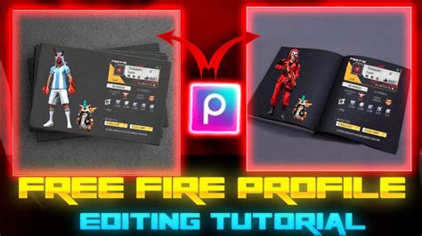 Free Fire 🔥book Profile Editing In Picsart How To Edit Free Fire