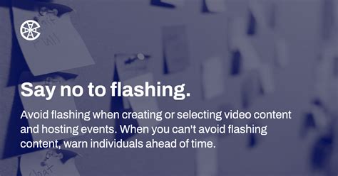 Say No To Flashing Accessible Community