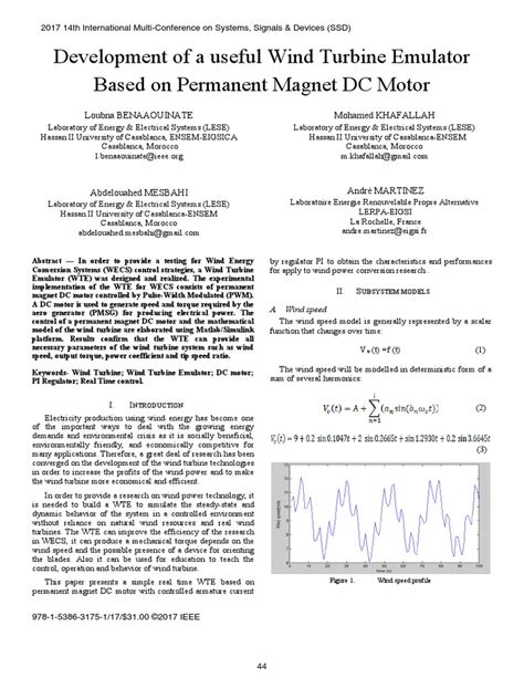 Development Of A Useful Wind Turbine Emulator Based On Permanent Magnet